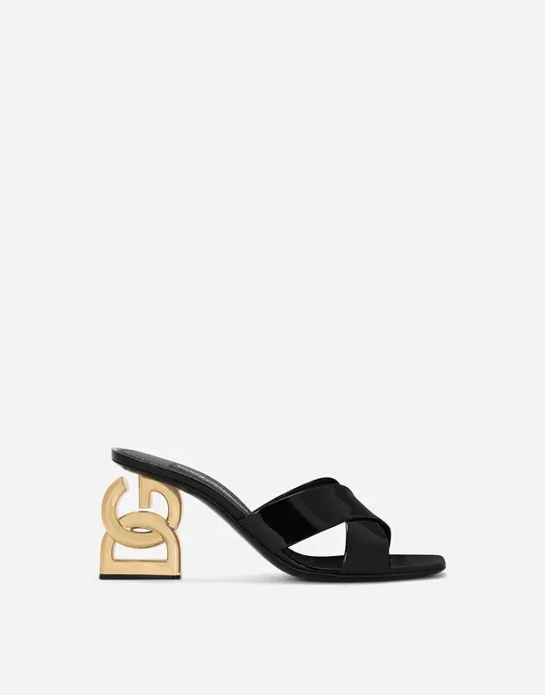 Dolce & Gabbana Patent Leather 3.5 Mules Slides And Mules Leather