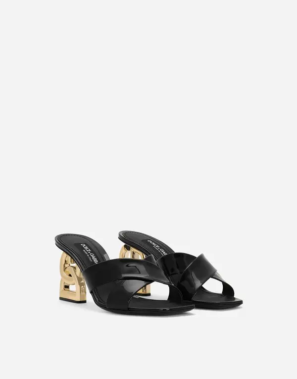 Dolce & Gabbana Patent Leather 3.5 Mules Slides And Mules Leather