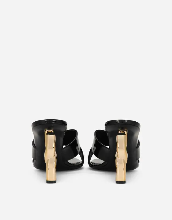 Dolce & Gabbana Patent Leather 3.5 Mules Slides And Mules Leather