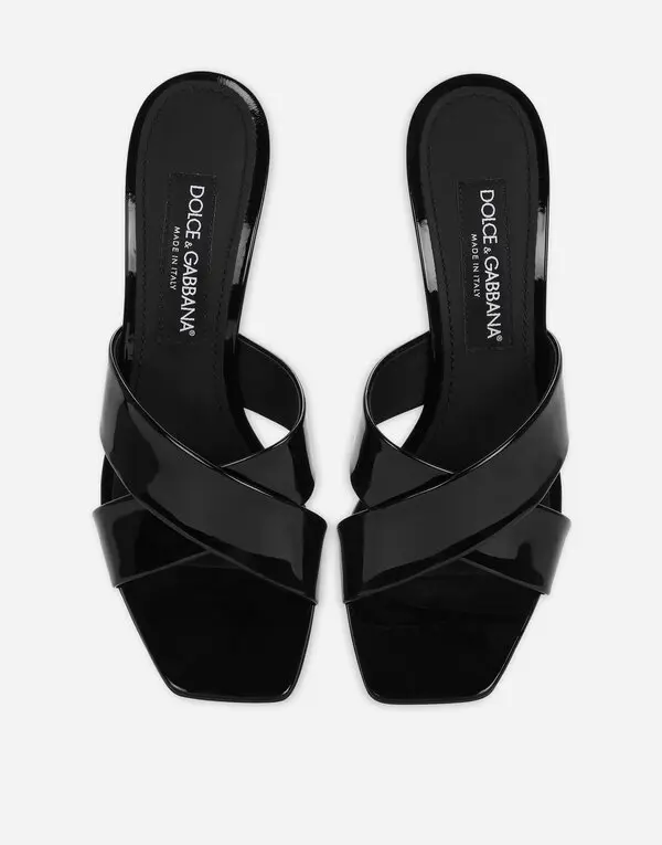 Dolce & Gabbana Patent Leather 3.5 Mules Slides And Mules Leather