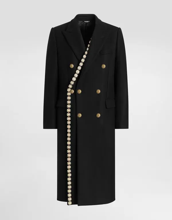 Dolce & Gabbana Double-breasted Embellished Coat Coats And Jackets