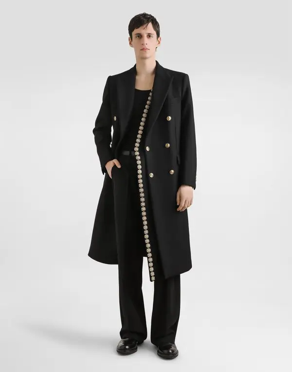 Dolce & Gabbana Double-breasted Embellished Coat Coats And Jackets