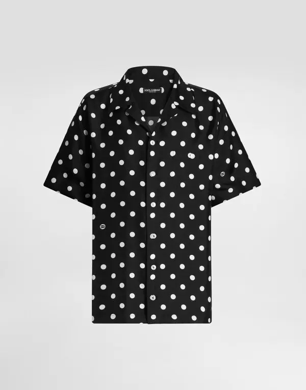 Dolce & Gabbana Polka Dot-print Silk Twill Shirt Shirts - Multicolor