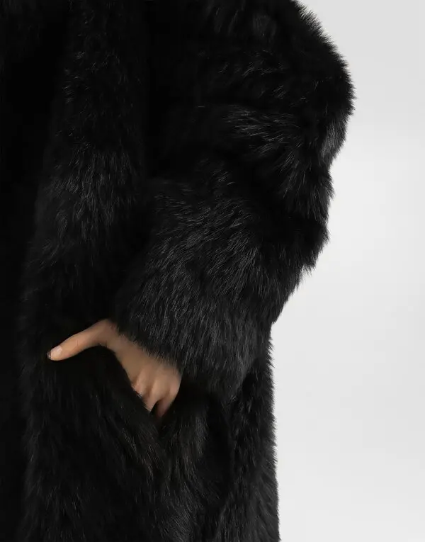 Dolce & Gabbana Single-breasted Shearling Coat Coats And Jackets