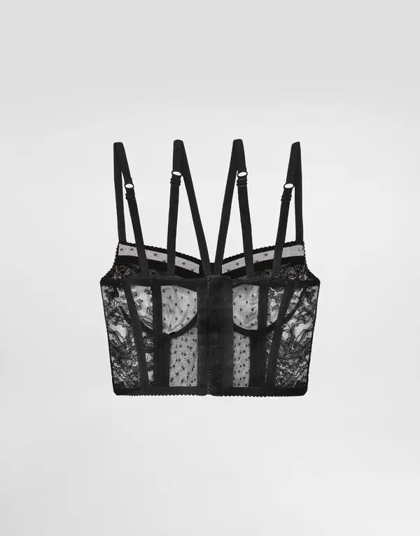 Dolce & Gabbana Top Con Reggiseno Underwear Lace