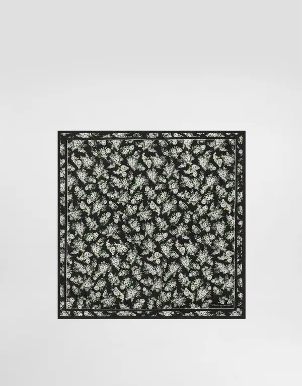 Dolce & Gabbana 50x50 Small Flower Bouquet-print Silk Twill Scarf Scarves And Silks - Multicolor