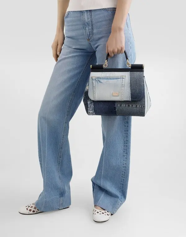 Dolce & Gabbana Medium Sicily Bag In Patchwork And Calfskin Handbags