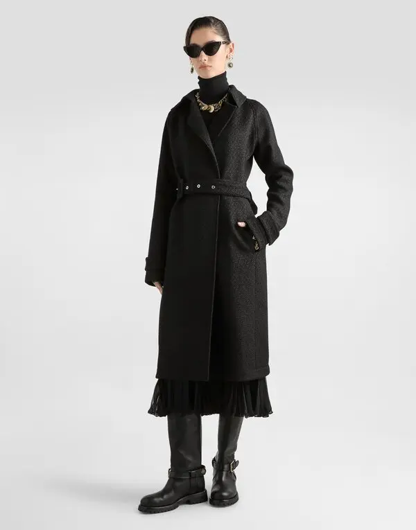 Dolce & Gabbana Long Pleated Chiffon Skirt Skirts - Black
