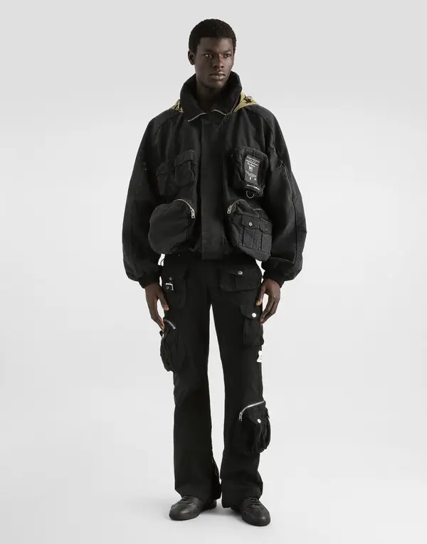 Dolce & Gabbana Waxed Natté Bomber Jacket Coats And Jackets
