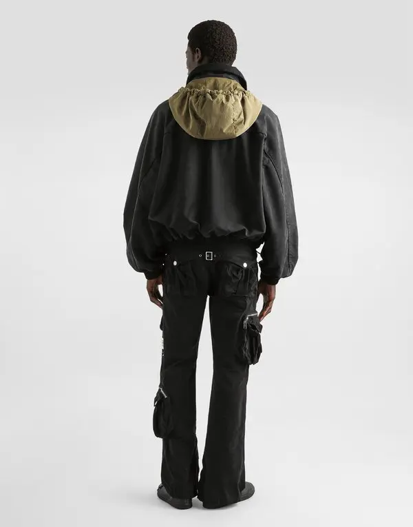Dolce & Gabbana Waxed Natté Bomber Jacket Coats And Jackets