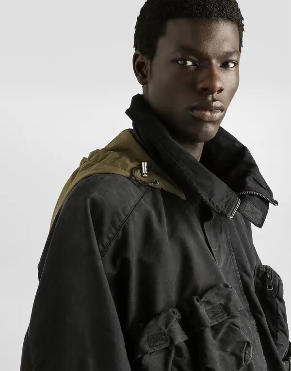 Dolce & Gabbana Waxed Natté Bomber Jacket Coats And Jackets