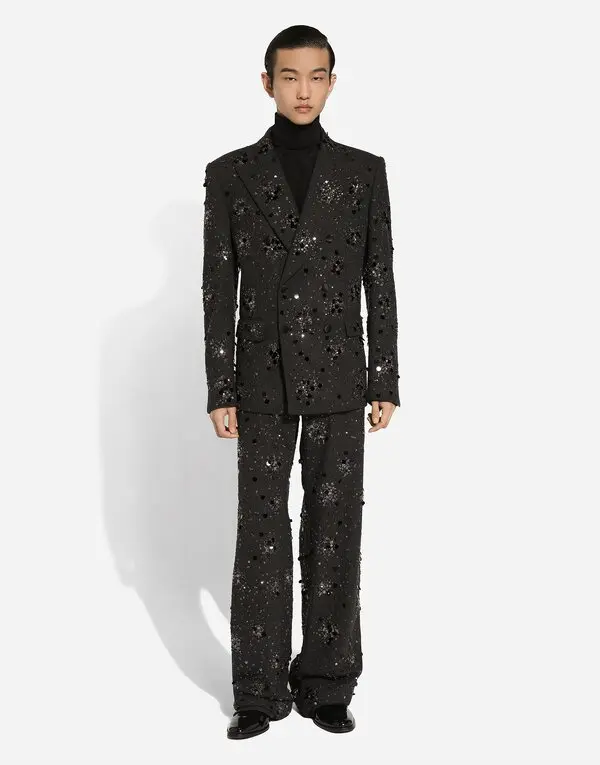 Dolce & Gabbana Loose Silk Turtleneck With Shirt Cuffs Shirts - Black