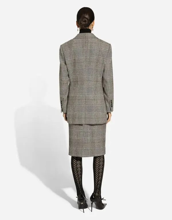 Dolce & Gabbana Single-breasted Glen Plaid Jacket Blazers