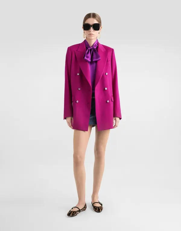 Dolce & Gabbana Oversize Double-breasted Cashmere Jacket Blazers