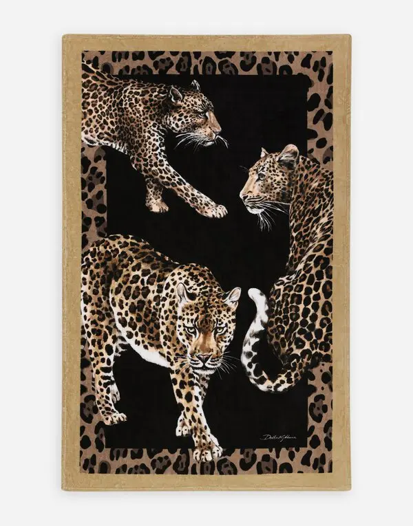 Dolce & Gabbana Terry Cotton Beach Towel All Over-patterned Towels - Multicolor