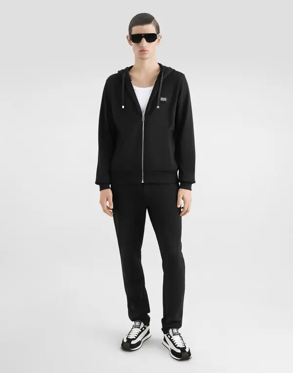Dolce & Gabbana Felpa Con Cappuccio Sweatshirts - Black
