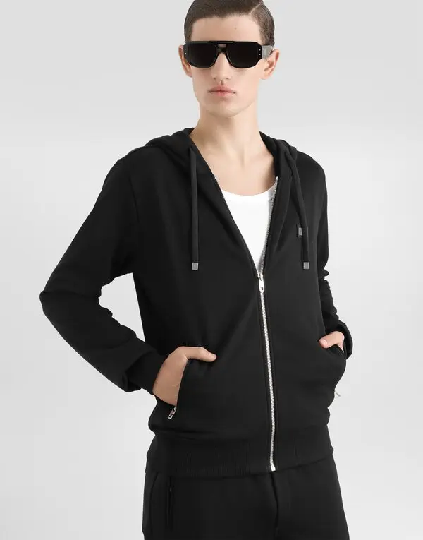 Dolce & Gabbana Felpa Con Cappuccio Sweatshirts - Black