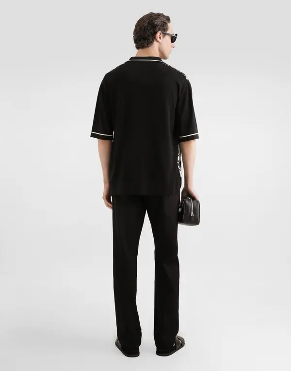 Dolce & Gabbana Silk And Cotton Shirt With Twill Sweaters And Cardigans - Multicolor