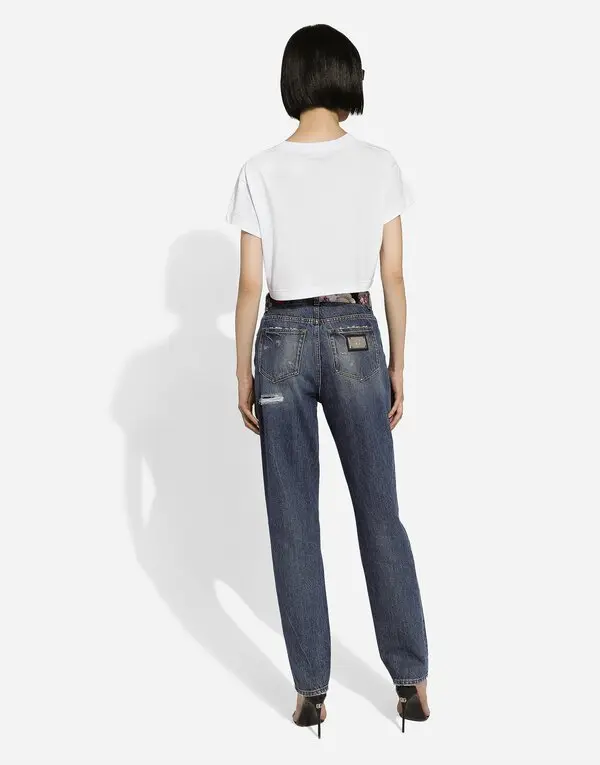 Dolce & Gabbana Denim Jeans With Rips Denim And Jeans Multi-colored