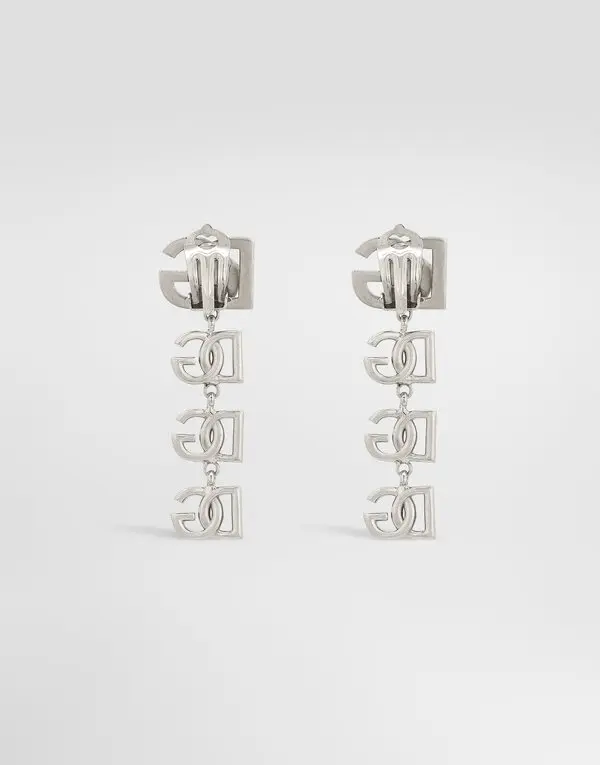 Dolce & Gabbana Two-tone Dg Logo Dangle Earrings