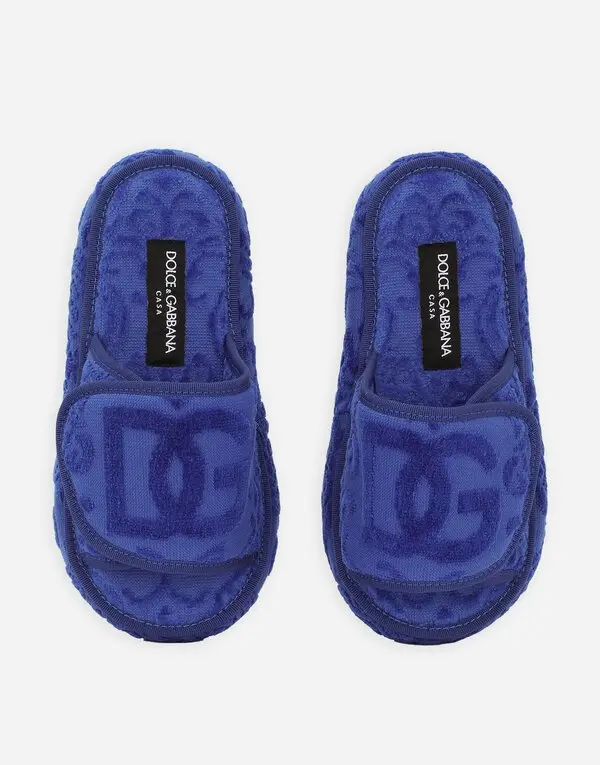 Dolce & Gabbana Terry Cotton Plateau Slippes Platform Slip-ons