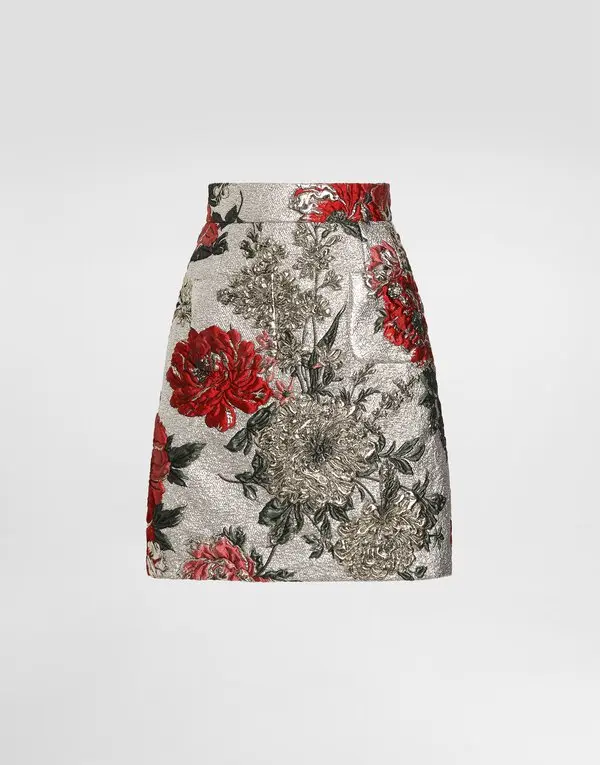Dolce & Gabbana Floral Jacquard Mini Skirt Skirts Multi-colored