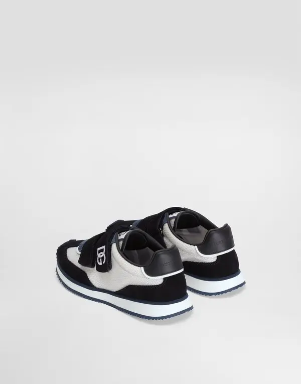Dolce & Gabbana Calfskin Nappa Low-top Sneakers With Dg Logo Patch - Multicolor