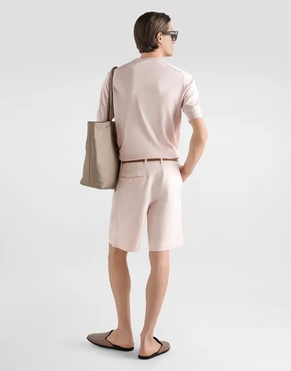 Dolce & Gabbana Pantalone Pants And Shorts Linen - Pink