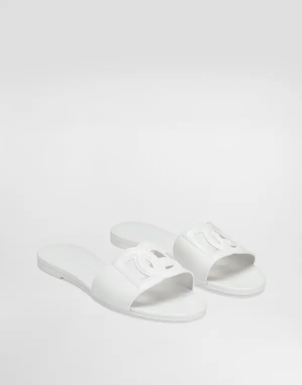Dolce & Gabbana Beachwear Slides And Mules Rubber - White