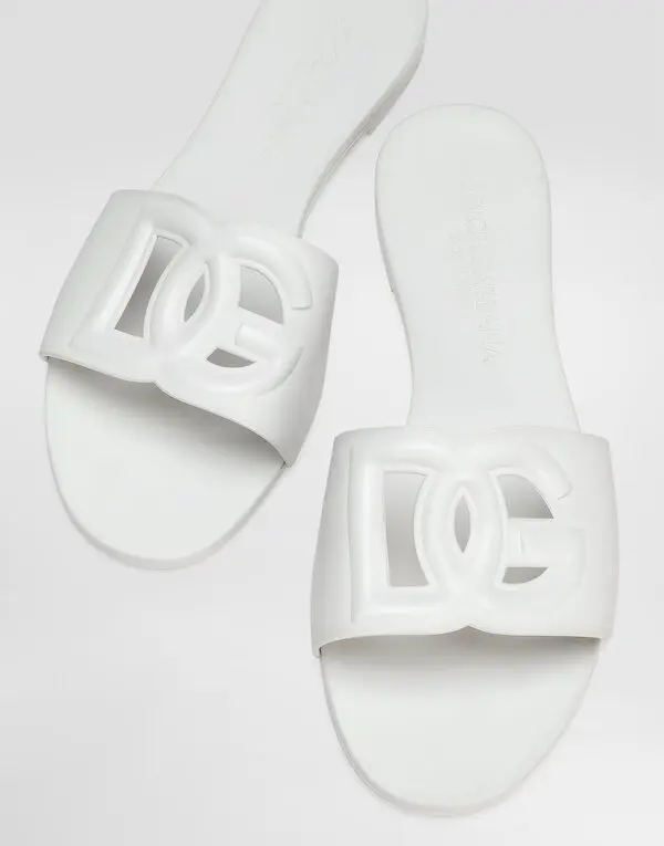 Dolce & Gabbana Beachwear Slides And Mules Rubber - White