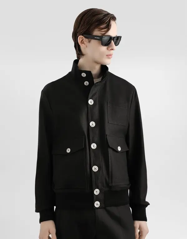Dolce & Gabbana Linen Blouson Coats And Jackets