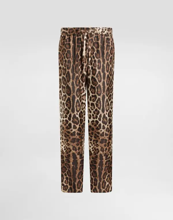 Dolce & Gabbana Silk Pajama Pants Pants And Shorts Animal - Print