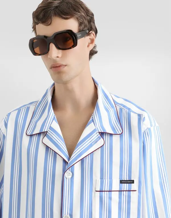 Dolce & Gabbana Striped Poplin Vanity Shirt Shirts