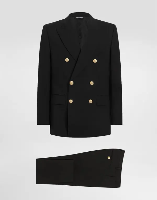 Dolce & Gabbana Double-breasted Martini-fit Wool Suit Suits And Blazers