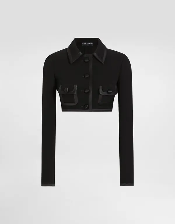 Dolce & Gabbana Short Wool Crepe Jacket Coats And Jackets