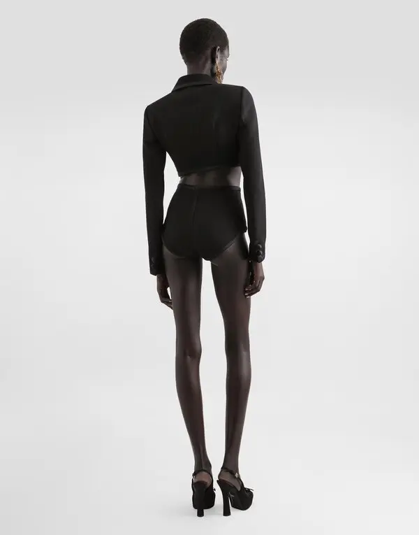 Dolce & Gabbana Short Wool Crepe Jacket Coats And Jackets