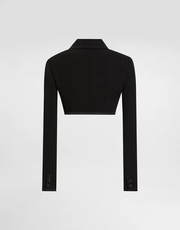 Dolce & Gabbana Short Wool Crepe Jacket Coats And Jackets
