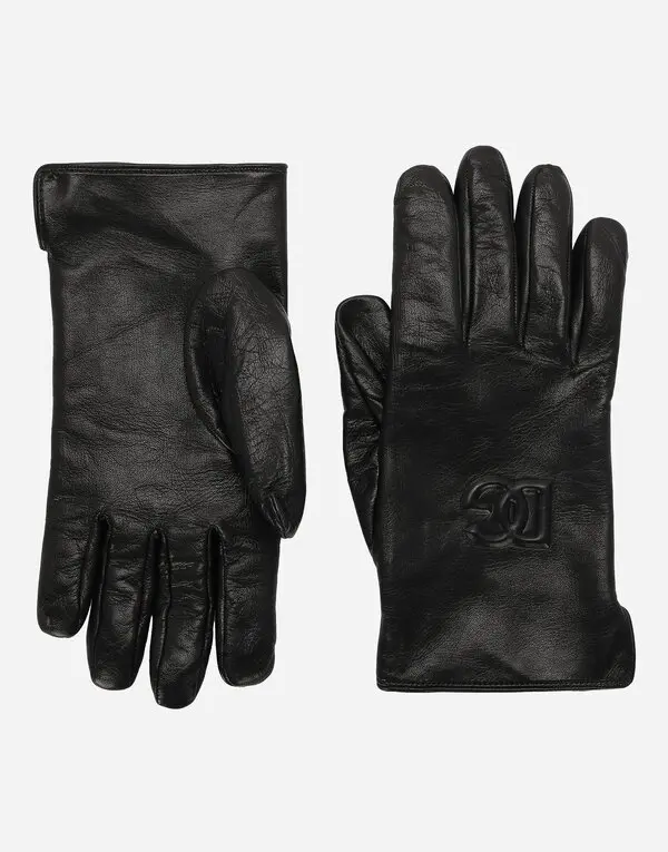 Dolce & Gabbana Nappa Leather Gloves Hats And Gloves Leather - Black