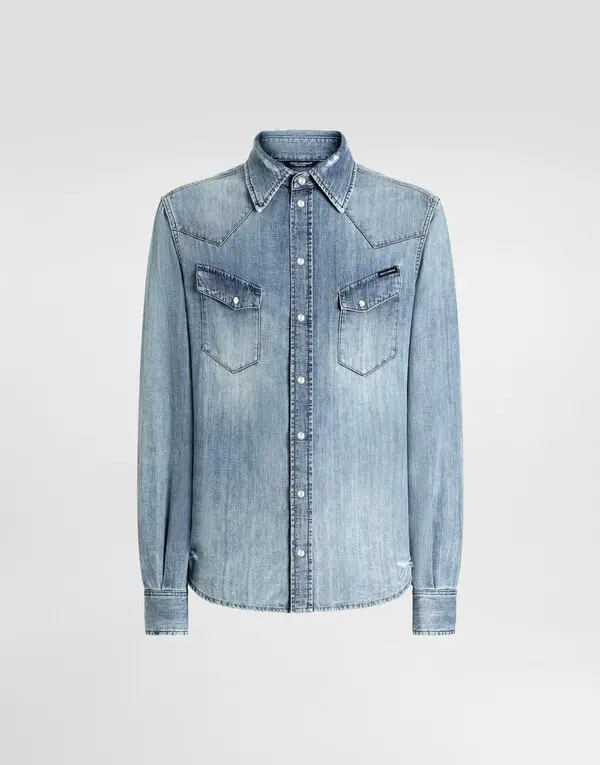 Dolce & Gabbana Denim Shirt Denim Multi-colored