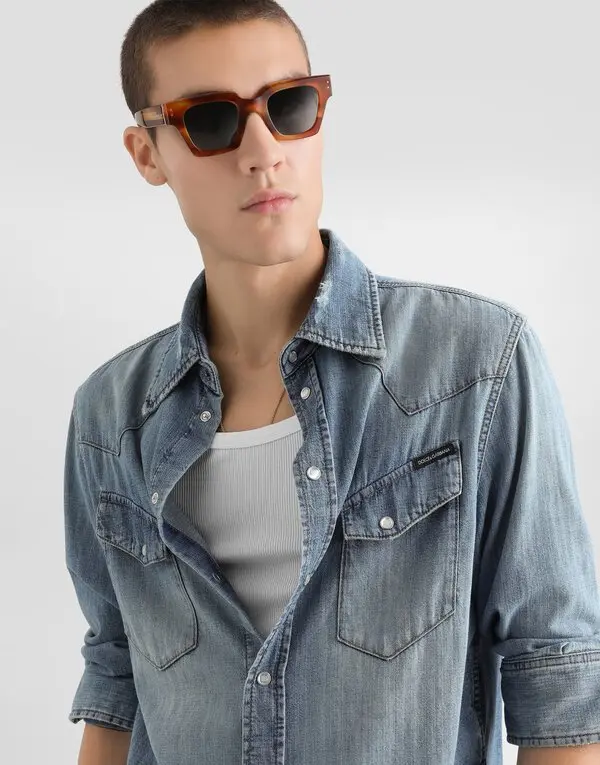 Dolce & Gabbana Denim Shirt Denim Multi-colored