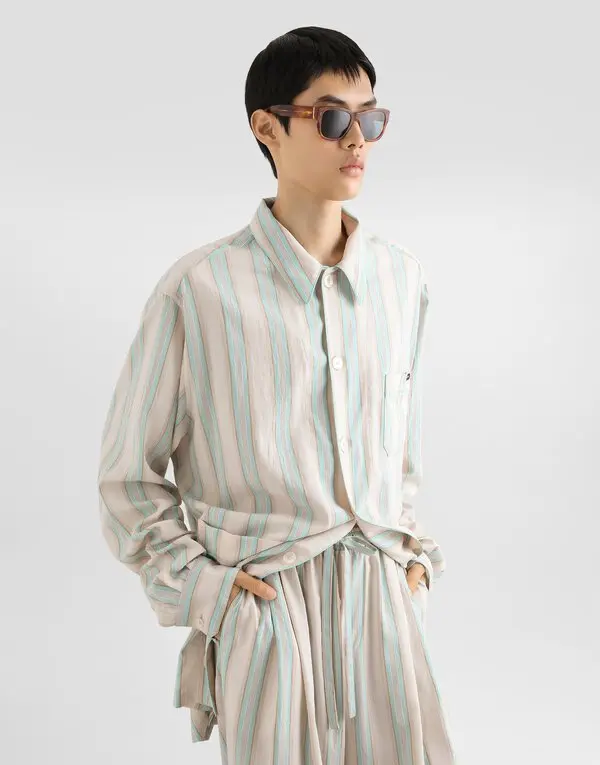 Dolce & Gabbana Striped Fabric Vanity Shirt Shirts