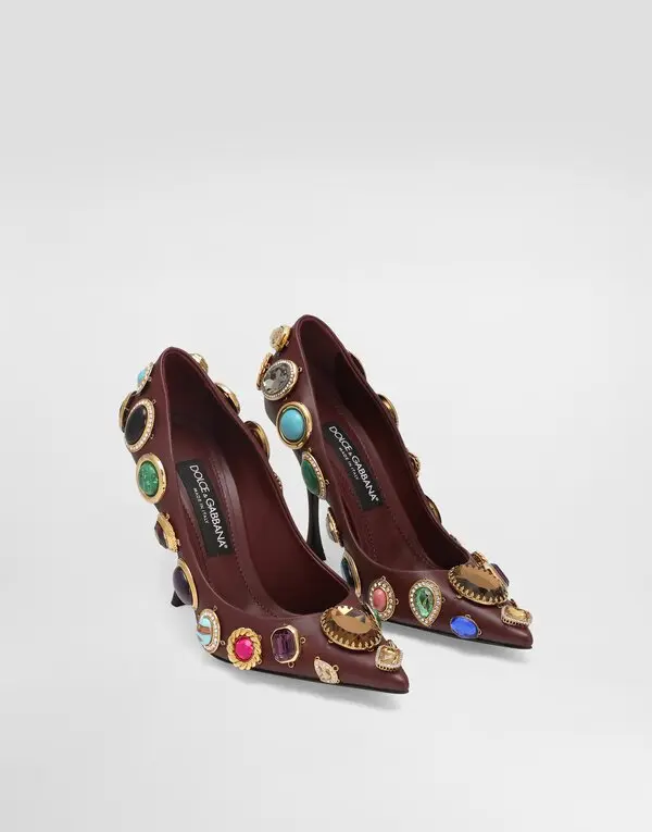 Dolce & Gabbana Pumps With Stone Embroidery Pumps And Slingback