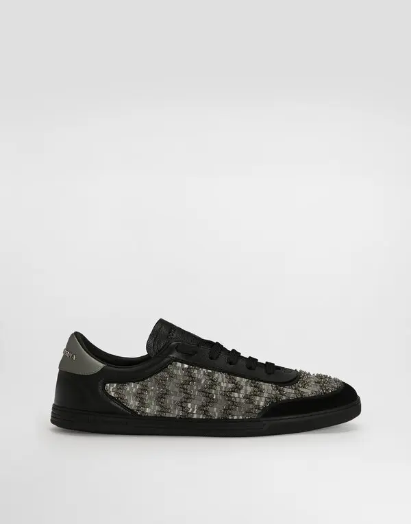 Dolce & Gabbana Saint Tropez Light Sneakers With Rhinestone Embroidery