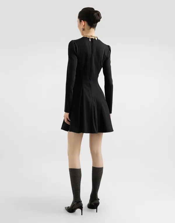 Dolce & Gabbana Cady Dress With Godet Line