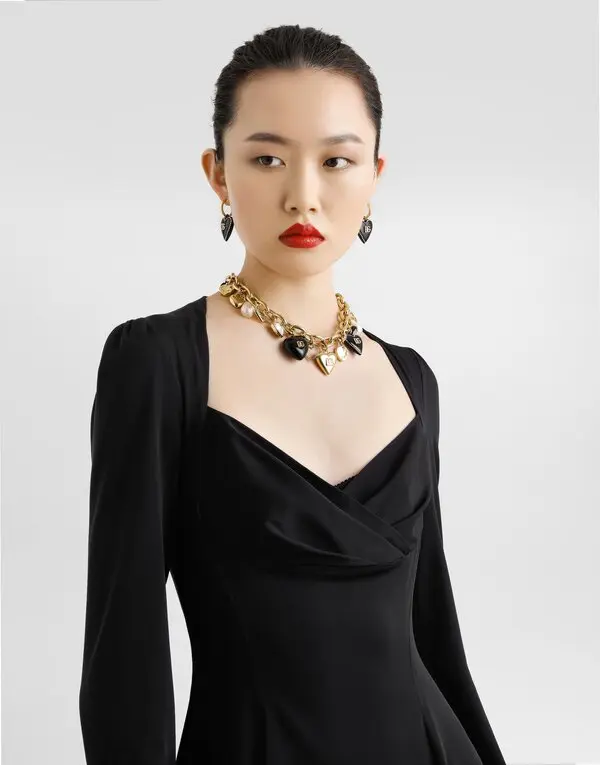 Dolce & Gabbana Cady Dress With Godet Line
