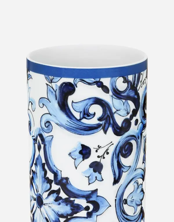 Dolce & Gabbana Cylindrical Porcelain Vase Vases - Multicolor
