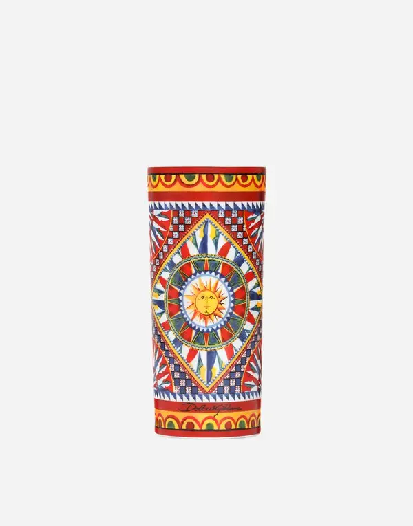 Dolce & Gabbana Cylindrical Porcelain Vase Vases - Multicolor