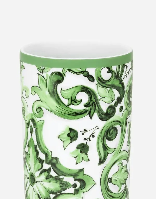Dolce & Gabbana Cylindrical Porcelain Vase Vases