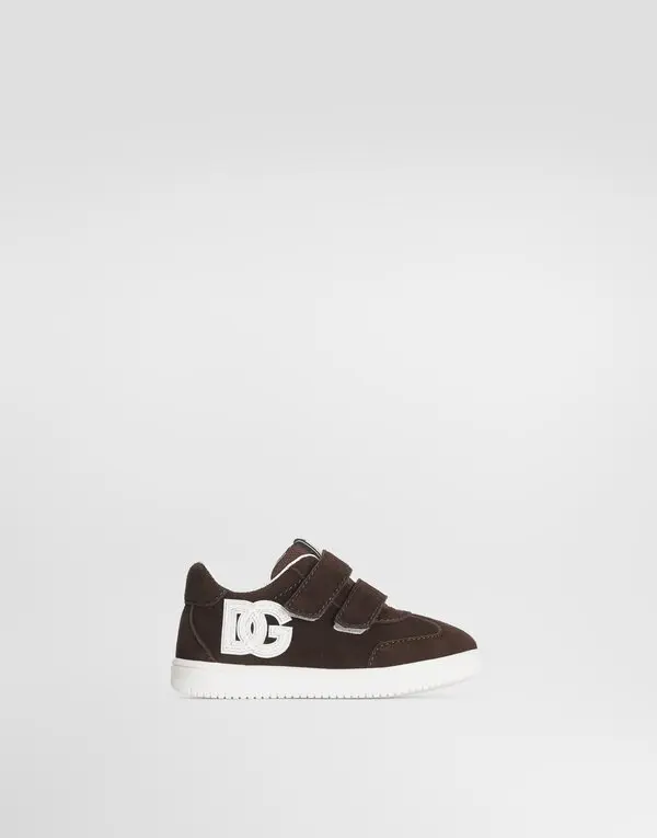 Dolce & Gabbana Dg Original Velour Fabric Sneakers - Brown