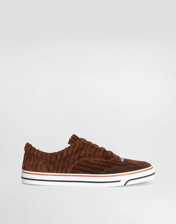 Dolce & Gabbana Raffia And Split Leather Sneakers - Multicolor